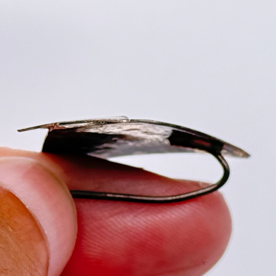 Vintage Modernist Sterling Silver Layered Triangle Earrings | eBay