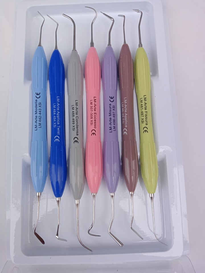 Dental Composite Filling Instruments LM Set Silicone Handle Colorful 7 ...