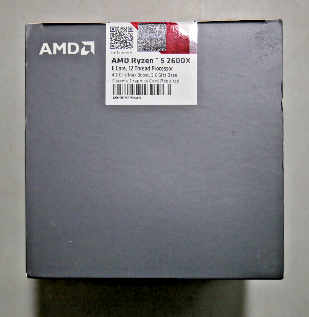 AMD Ryzen 5 2600X Processor (3.6 GHz, 6 Cores, Socket AM4 ...