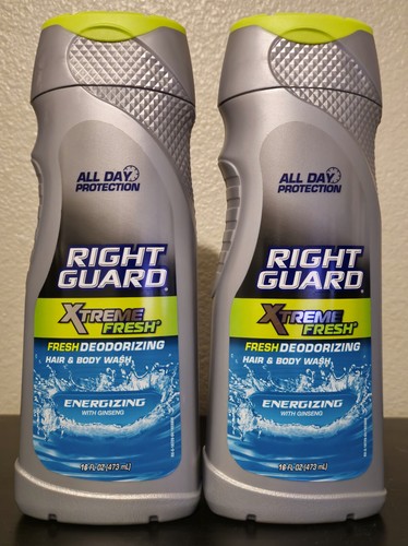 Lot of 2 - Right Guard Xtreme Fresh Energizing Hair & Body Wash ...