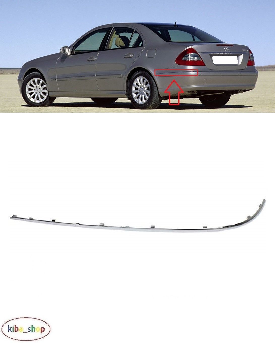 FOR MB E-CLASS W211 06-09 REAR BUMPER CHROMED MOULDING TRIM LH | eBay UK