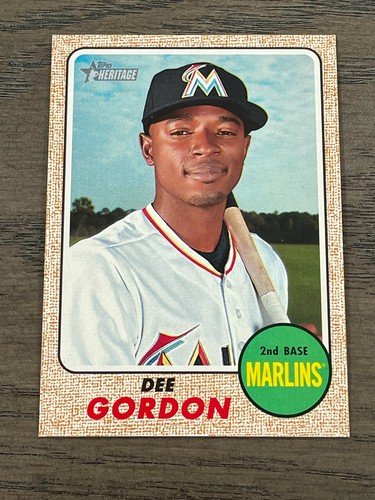 2017 Topps Heritage SP Dee Gordon #447 Miami Marlins | eBay