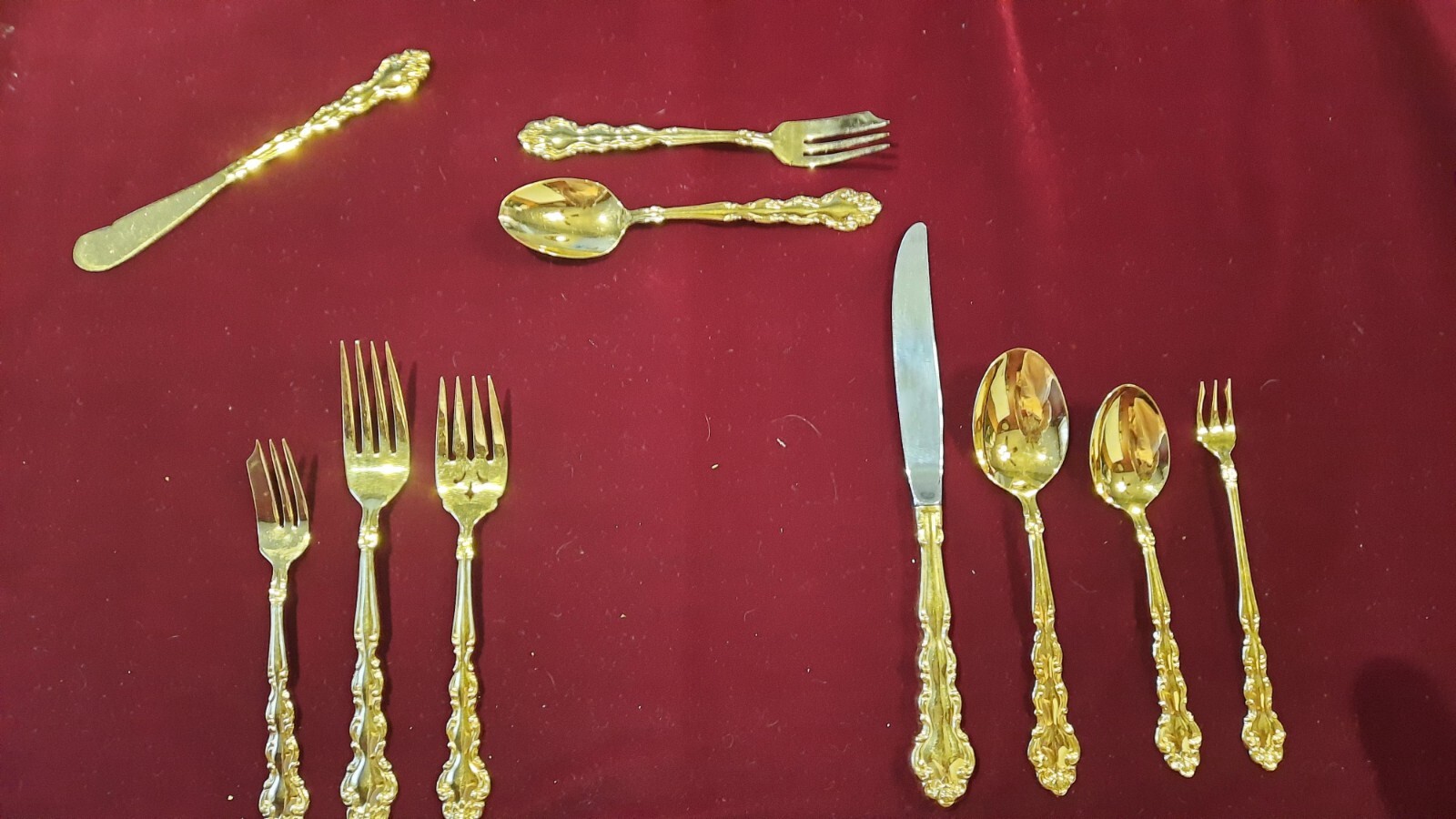 Oneida Community GOLD BEETHOVEN Golden Electroplate Silverware Flatware ...