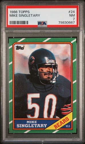 1986 Topps Mike Singletary PSA 7 NM #24 Chicago Bears HOF | eBay