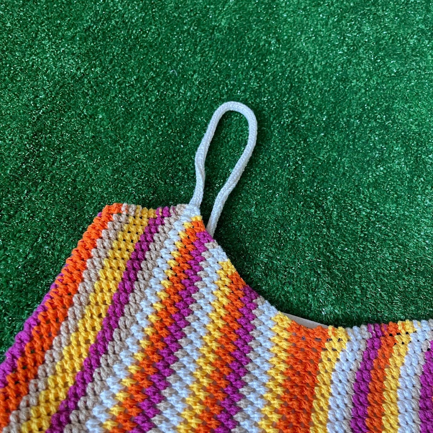 ZARA Crochet Knitted Spaghetti Strap Frayed Crop Top Beach Bustier Size ...