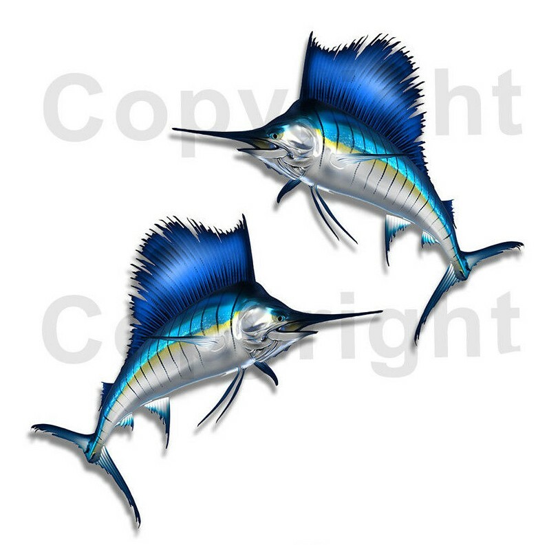 Sailfish Sticker Decal Fishing RV Boat Car Truck Camper Trailer F059 2 ...