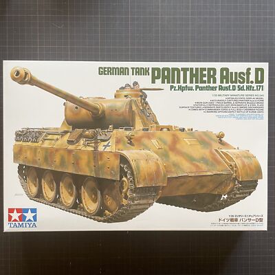 TAMIYA 1/35 Military Miniature No.345 GERMAN TANK PANTHER Ausf.D kit ...