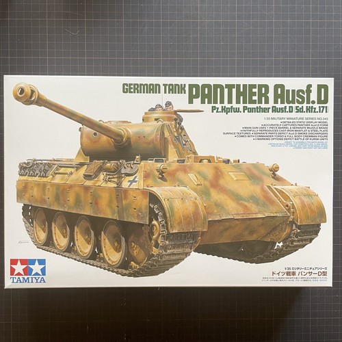 TAMIYA 1/35 Military Miniature No.345 GERMAN TANK PANTHER Ausf.D kit ...