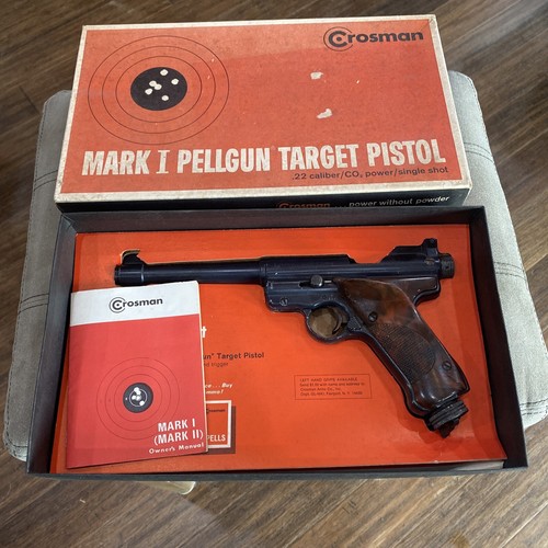 Vintage crosman mark 1 Target pistol,.22 caliber pellet , still shoots ...