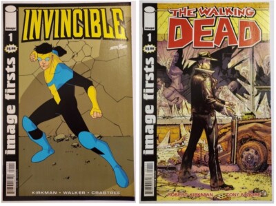 IMAGE FIRSTS INVINCIBLE #1 & THE WALKING DEAD #1 REPRINT COMIC LOT ...