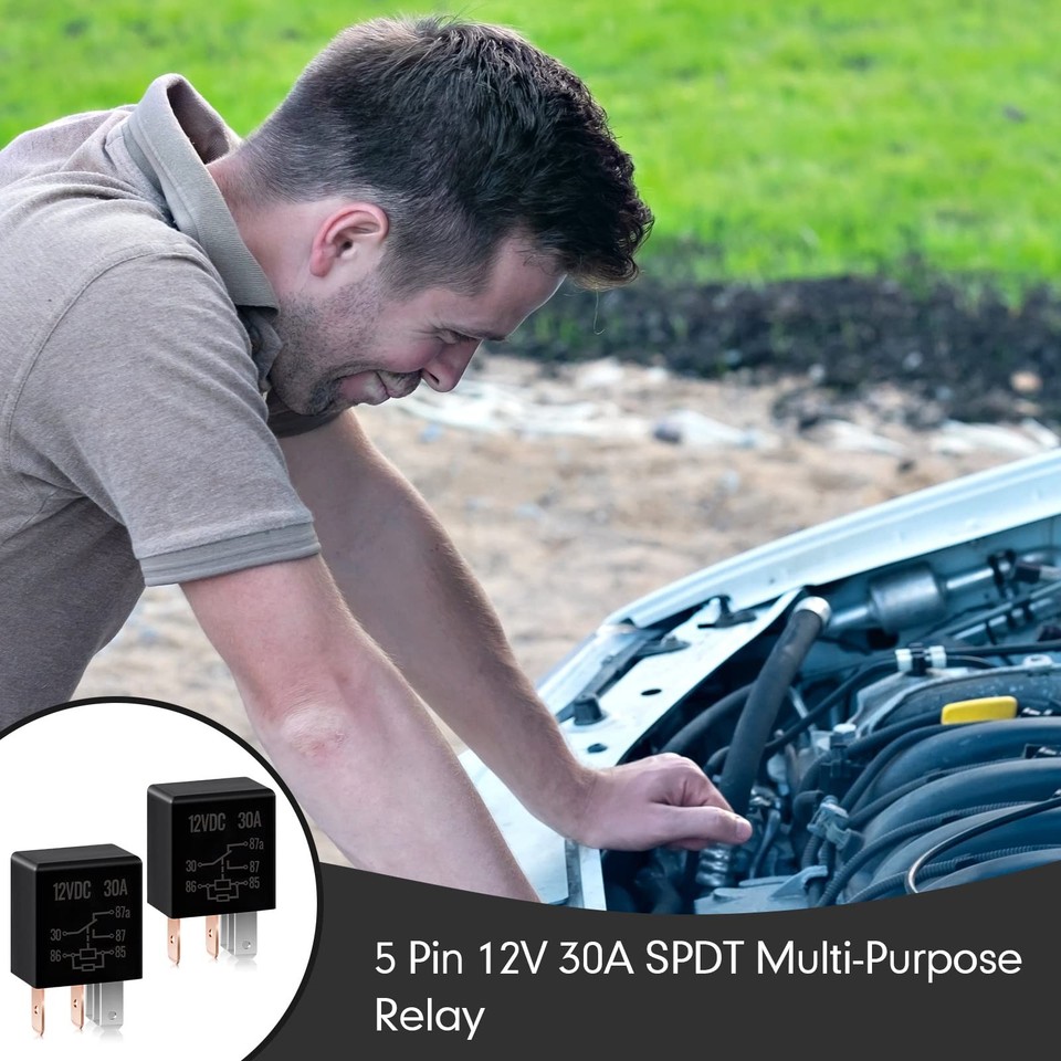 8 Pieces 5 Pin 12V 30A Relay Multi Purpose Automotive Relay Car Heavy ...