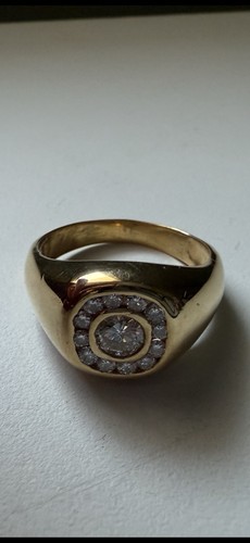 21k Gold Ring W/ diamond clusters men’s size 12 | eBay