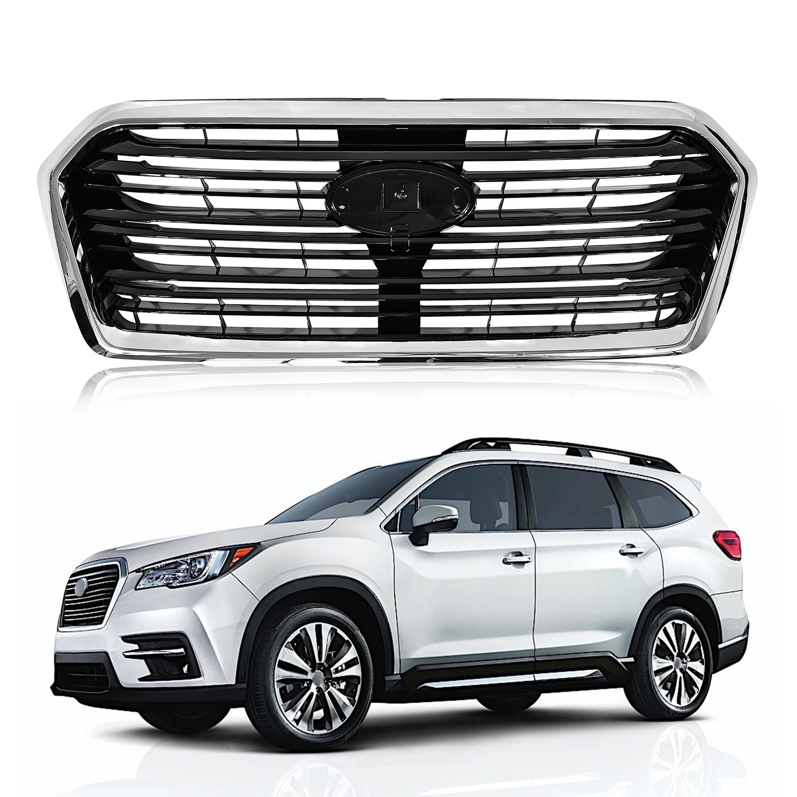 For 2019 2020 2021 2022 Subaru Ascent Front Bumper Upper Grille Grill ...