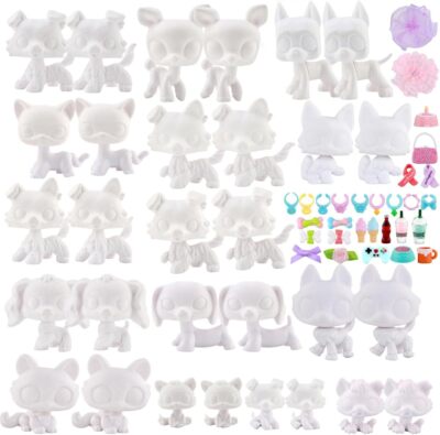 Custom lps White Bases 30pcs DIY White Molds for lps DIY Figure&7pcs ...