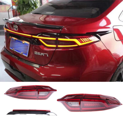 For Toyota US Corolla Tail Lights Assembly 2020-2021 Red Color All LED ...