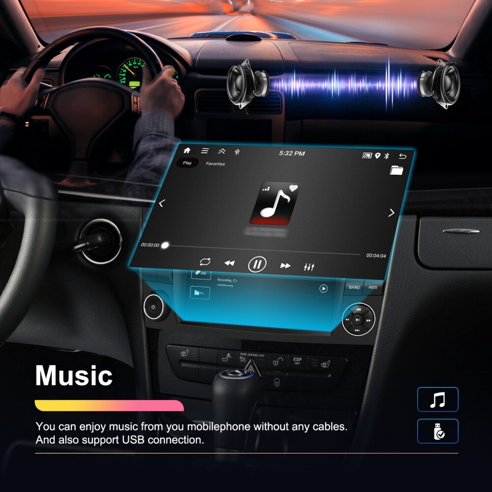 For Mercedes Benz W211 E320 E350 E500 CLS550 Car Radio Carplay Android ...