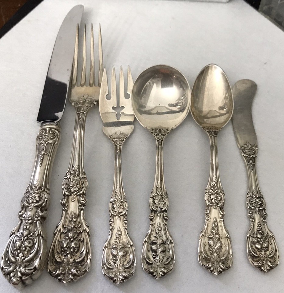 Reed & Barton Francis I First Sterling Silver 6 Piece Dinner-Sized ...