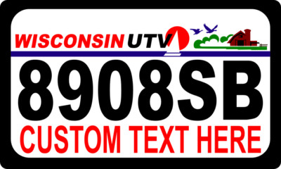 CUSTOM Wisconsin UTV Printed Plate Aluminum Add your own text up to 18 ...