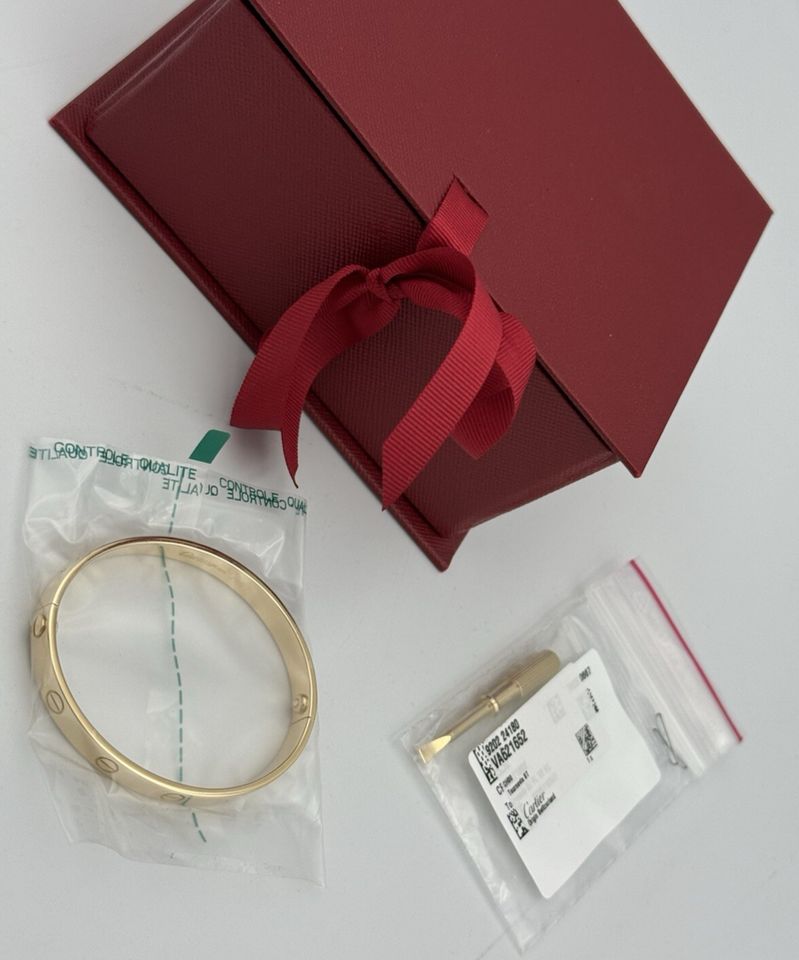 Cartier LOVE Bangle - Size 17 - Yellow 18ct Gold - Cartier Paperwork ...