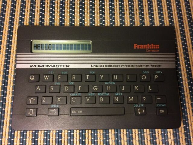 Franklin Wordmaster Wm-1000 Pocket Spell Checker Thesaurus Works for ...