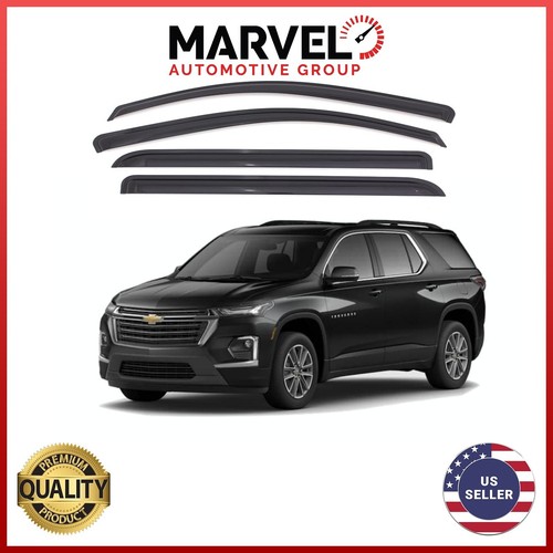 Out-Channel Window Vent Visor Rain Guard Deflectors for Chevy Traverse ...