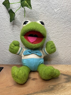 Vintage Kermit The Frog 1985 Hasbro Softies Muppet Babies Plush Sailor ...