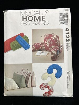 McCall's Home Decorating 4123 Comfort Zone Lounge Pillows Uncut Sewing ...