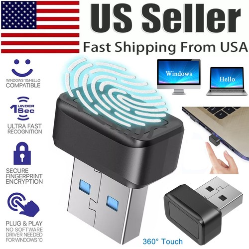 USB Fingerprint Key Reader FIDO U2F Security Key Device Login - Windows ...