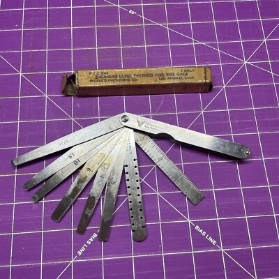 Products Engineering Co. Taper Wire and Thickness Gage No. 5066With ...