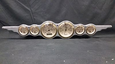 6 GAUGE WING STYLE DASH CLUSTER GOLD | eBay