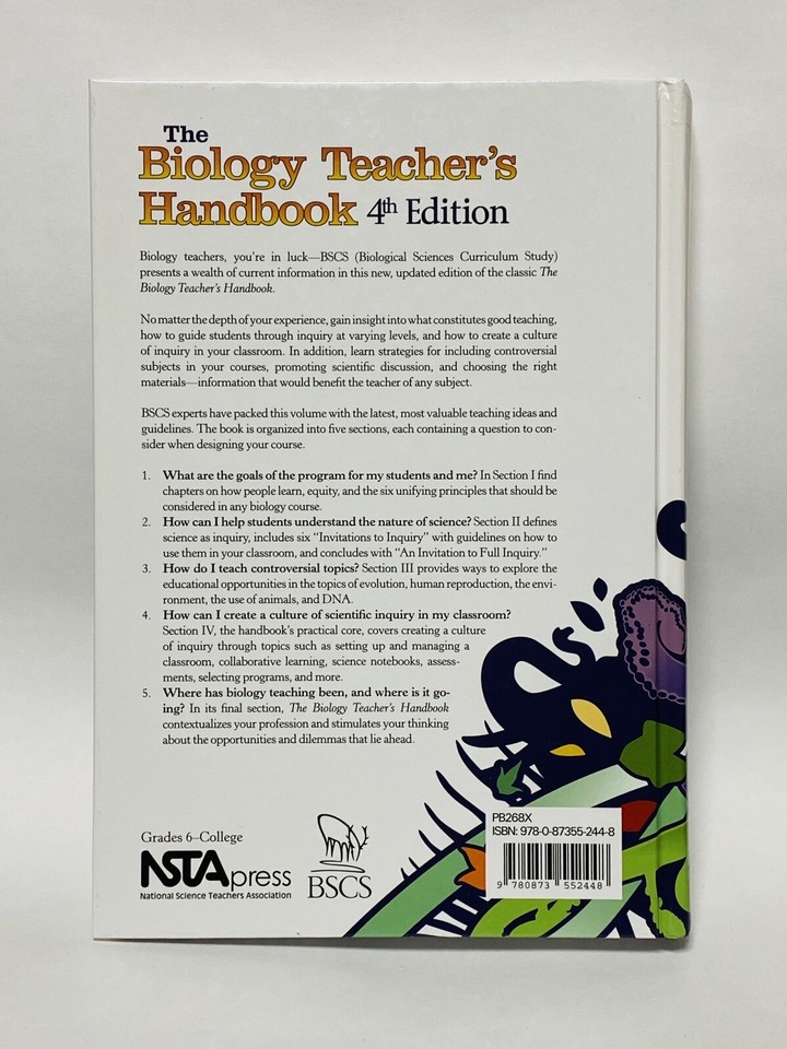 The Biology Teacher's Handbook, Textbook 4th Edition Like New ...