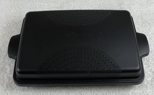 The Pampered Chef Black Shallow Rectangle Microwave Bacon Cooker Steamer (3 pc) | eBay