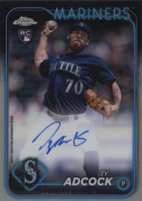2024 Topps Chrome - Rookie Autographs Ty Adcock #RA-TA Refractor /499 ...