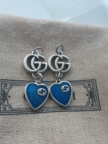 100% Gucci 2 pieces silver vintage zipper pull metal Logo gg stamped | eBay