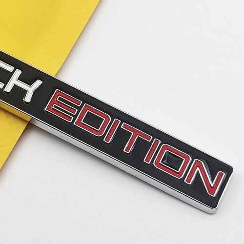 3x Chrome Black&White&Red Coated Metal Black Edition Emblem SUV Luxury ...
