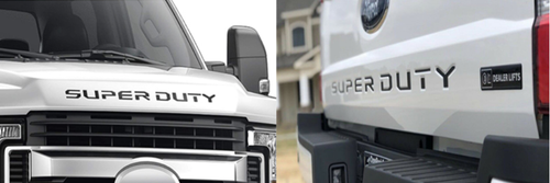 front and rear Insert Letter for 2017-2021 F-250/F-350 Super Duty ...