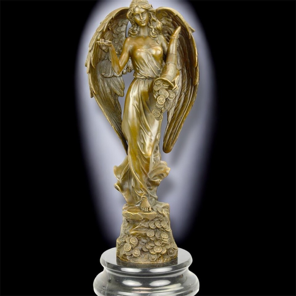 Woman Fortuna Goddess of Luck Bronze Sculpture Marble Milo Art Statue ...