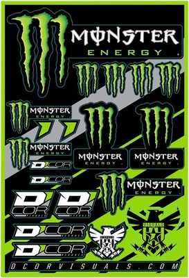 D'Cor Visuals 40-90-102 Monster Energy Decal Sticker Sheet | eBay