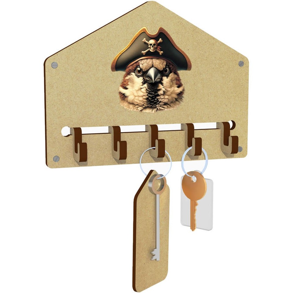 'Blackbeard Pirate Sparrow' Wall Mounted Key Hooks / Holder (WH00095303 ...