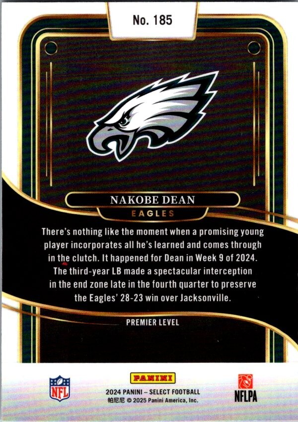 2022 Panini Select - Concourse Nakobe Dean #80 (RC) | eBay