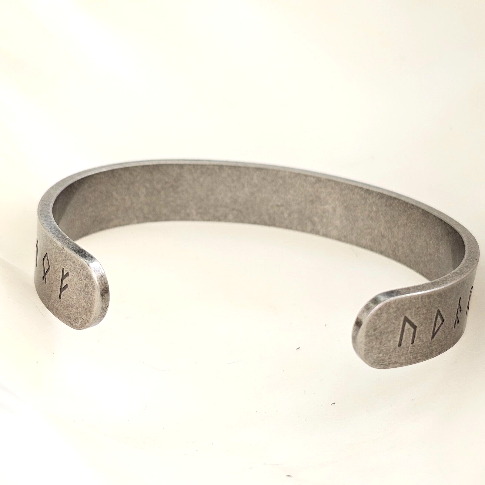 Rune Bracelet Cuff Oath Ring Aged Metal Bracelet Elder Futhark Runes ...