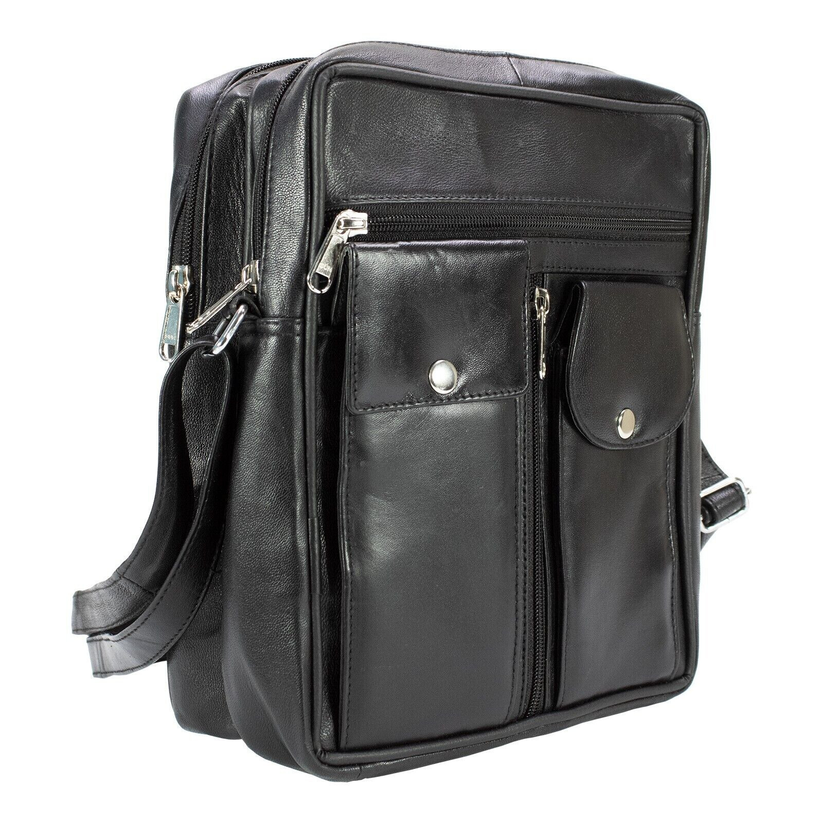 Mens Crossbody Bag Genuine Leather Man Shoulder Handbag for iPad ...