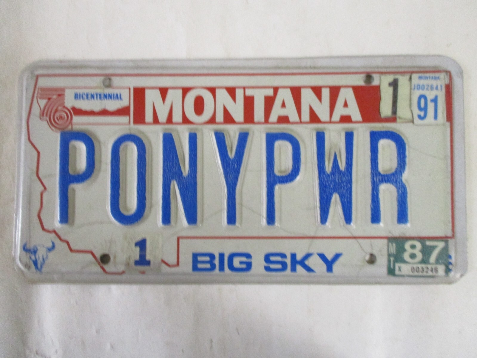 1987 Montana vanity PONY POWER License Plate Tag | eBay