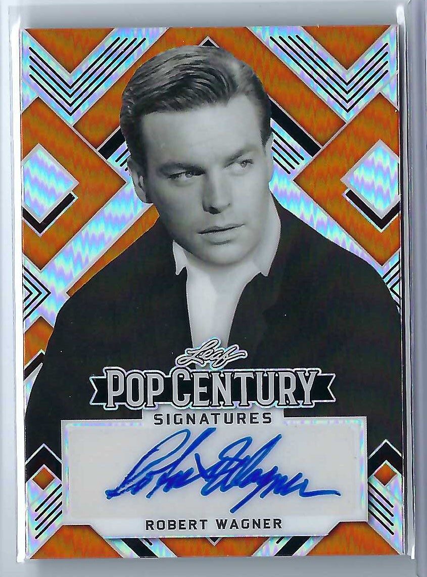2022 LEAF POP CENTURY SIGNATURES ORANGE ROBERT WAGNER AUTO AUTOGRAPH ...