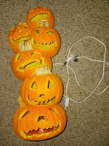 Vintage 1993 Trendmasters Halloween Foam Blow Mold Stacking Pumpkins ...