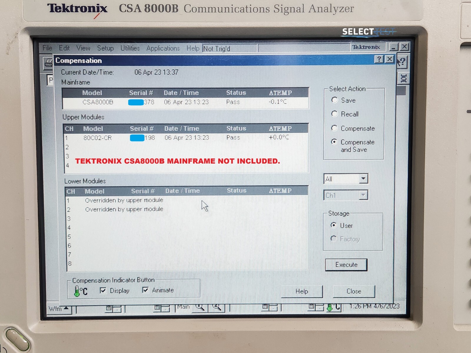 TEKTRONIX 80C02-CR SAMPLING MODULE 30 GHz W/CLOCK RECOVERY **LOOK ...