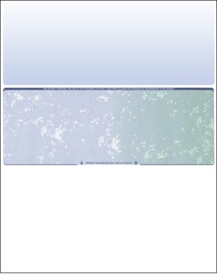 500 Blank Check Stock Paper - Check in Middle - Blue/Green Prismatic | eBay