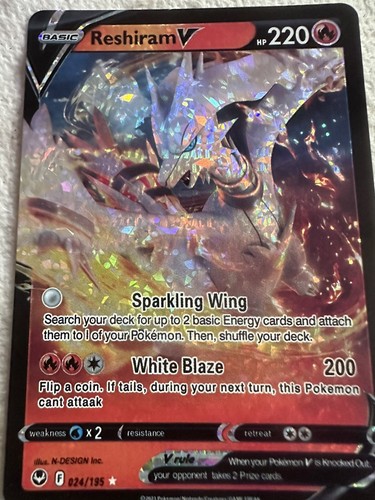 Reshiram V Foil Fan Art Pokemon Card Display Card | eBay