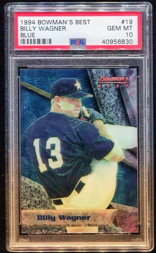Billy Wagner Rookie Card 1994 Bowman's Best #19 Blue PSA 10 RC Astros ...