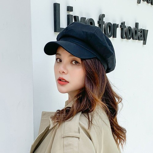 Color Korean Version Girls Painter Hat Women Newsboy Caps Octagonal Hat ...
